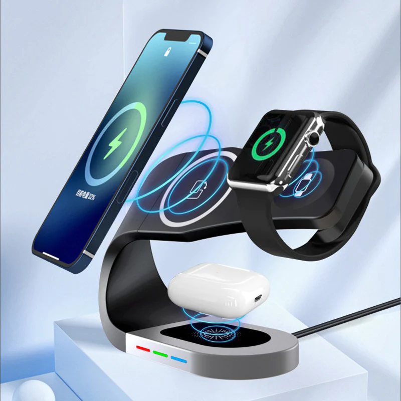 Three In One Wireless Charger 15W Quick Charging Support