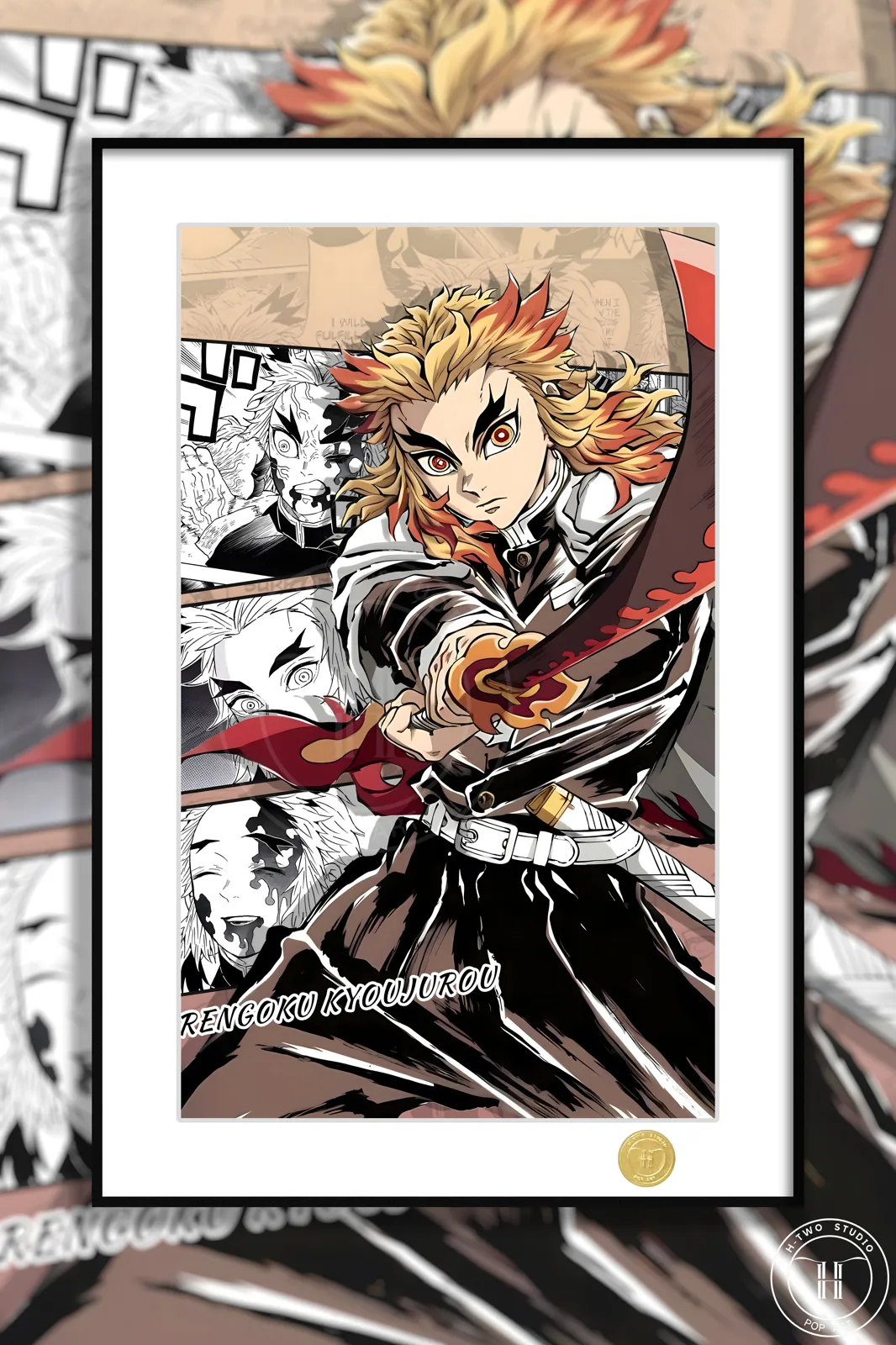 Flame Hashira Kyojuro Rengoku Decorative Painting - Demon Slayer ...
