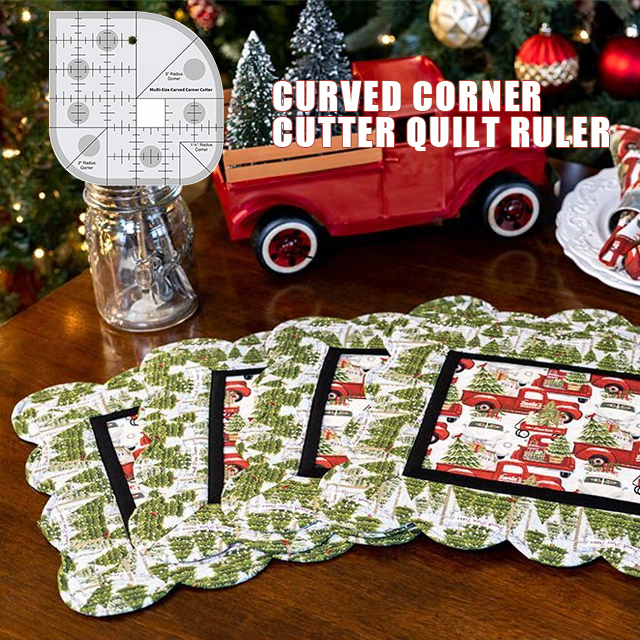 Curved Corner Cutter Quilt Ruler-With Instructions