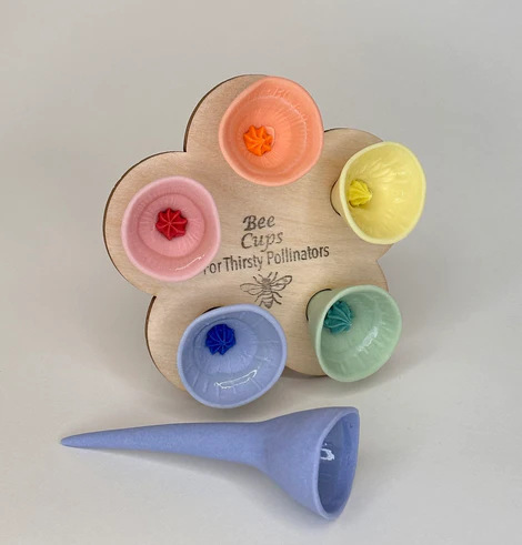 Bee Insect Drinking Cup Resin Garden Water Dispenser & Bee Watering ...