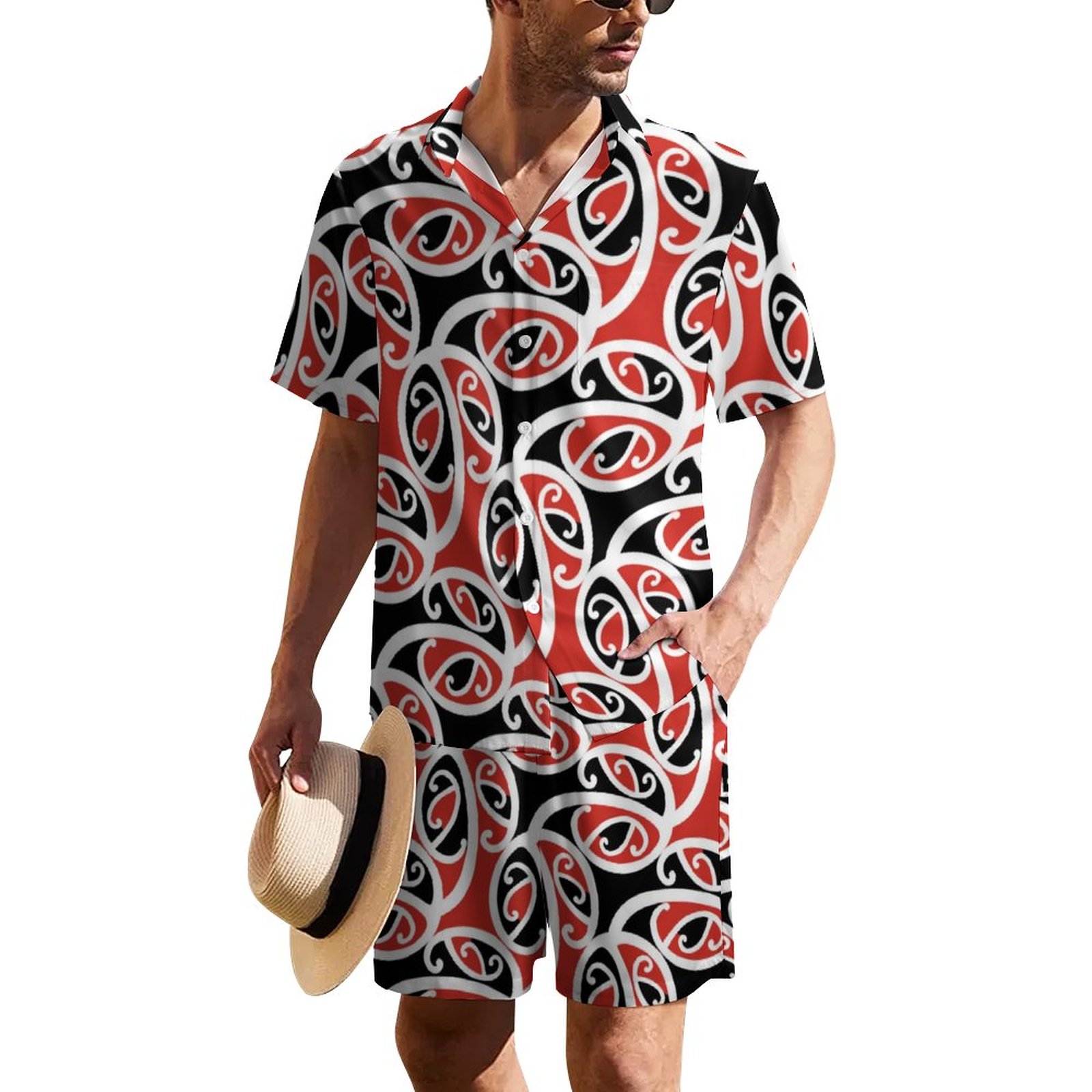 Kowhaiwhai Mangopare Maori Tribal Pattern | Men's Summer Hawaiian ...