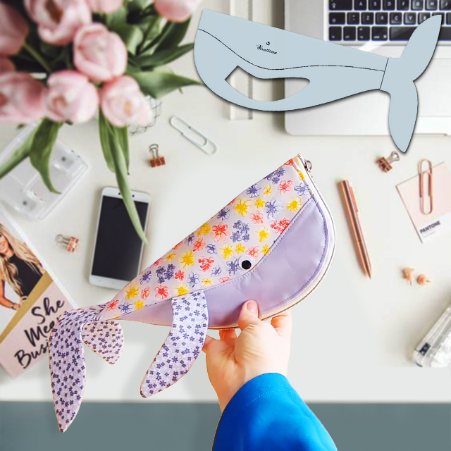 DIY Whale Pouch Sewing Template - With Instructions