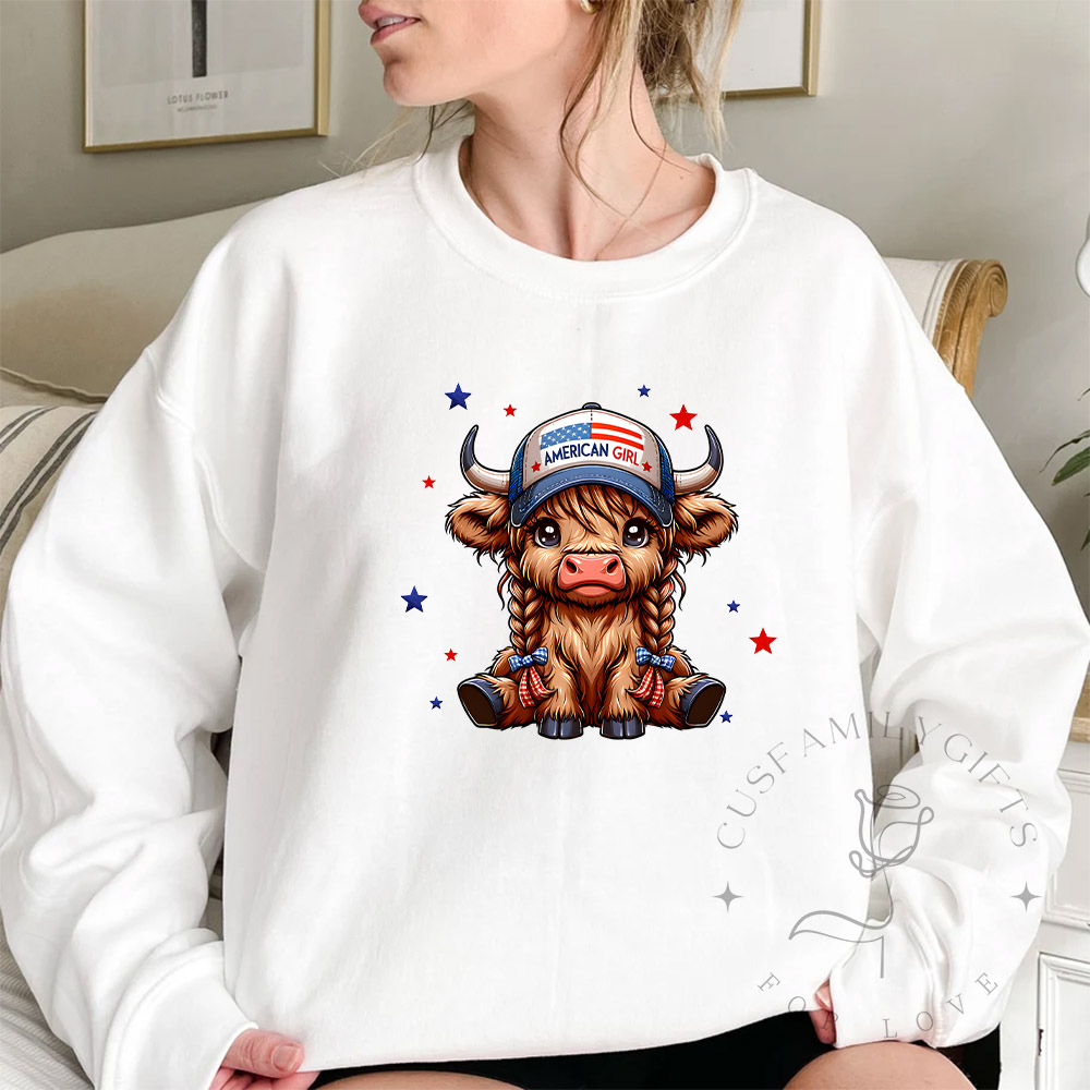 Highland Cow Sweatshirt, Highland Cow Crewneck, Cute Cow Hoodie ...