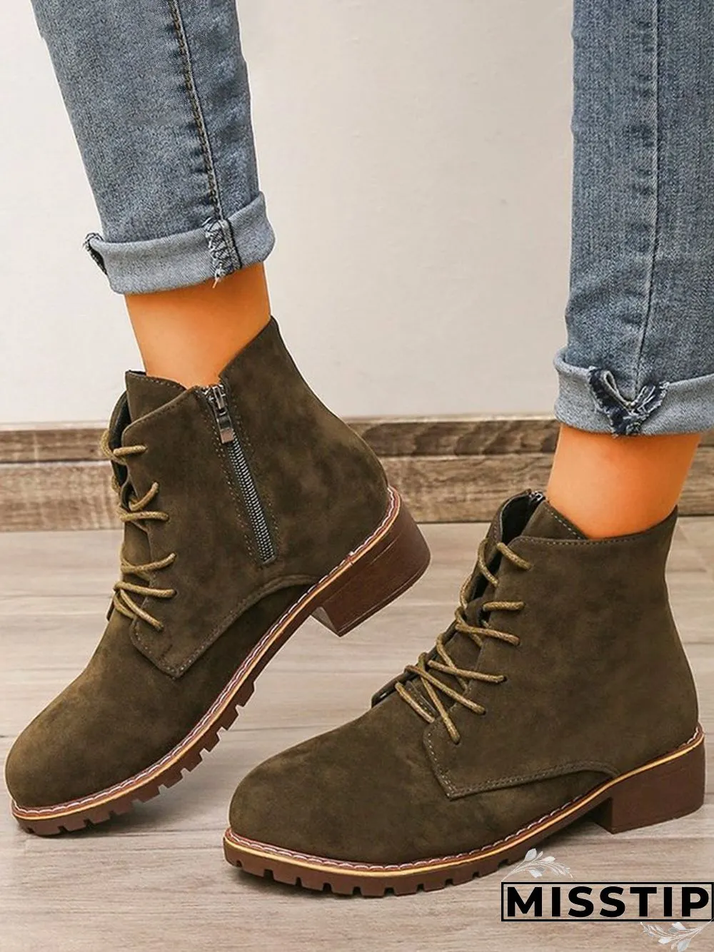 Retro Simple Suede Martin Combat Boots