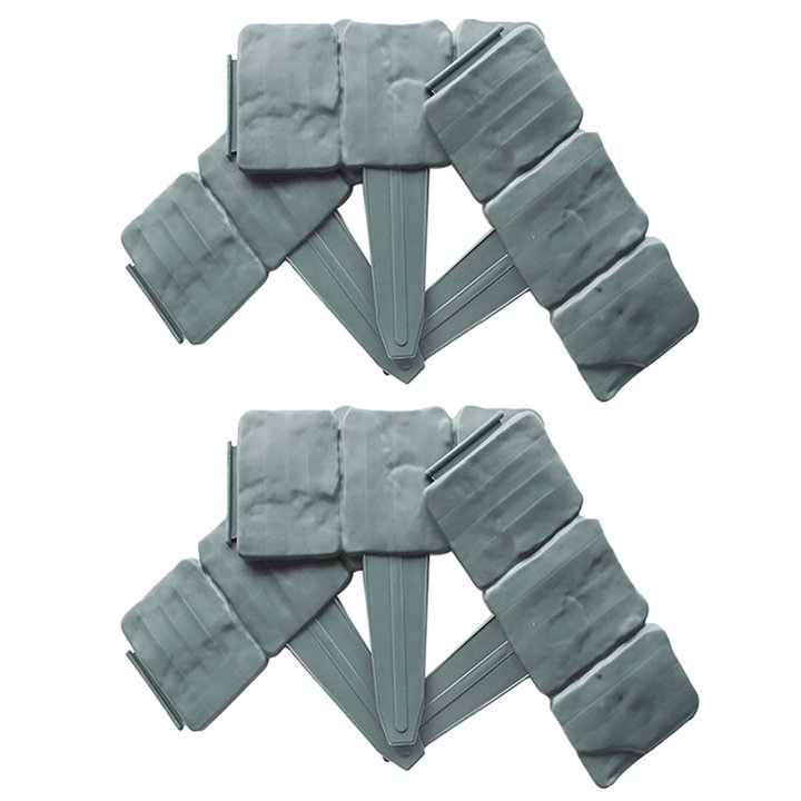 10 Pcs Flexible Plastic Stone Garden Border Edging Flower Bed Edging