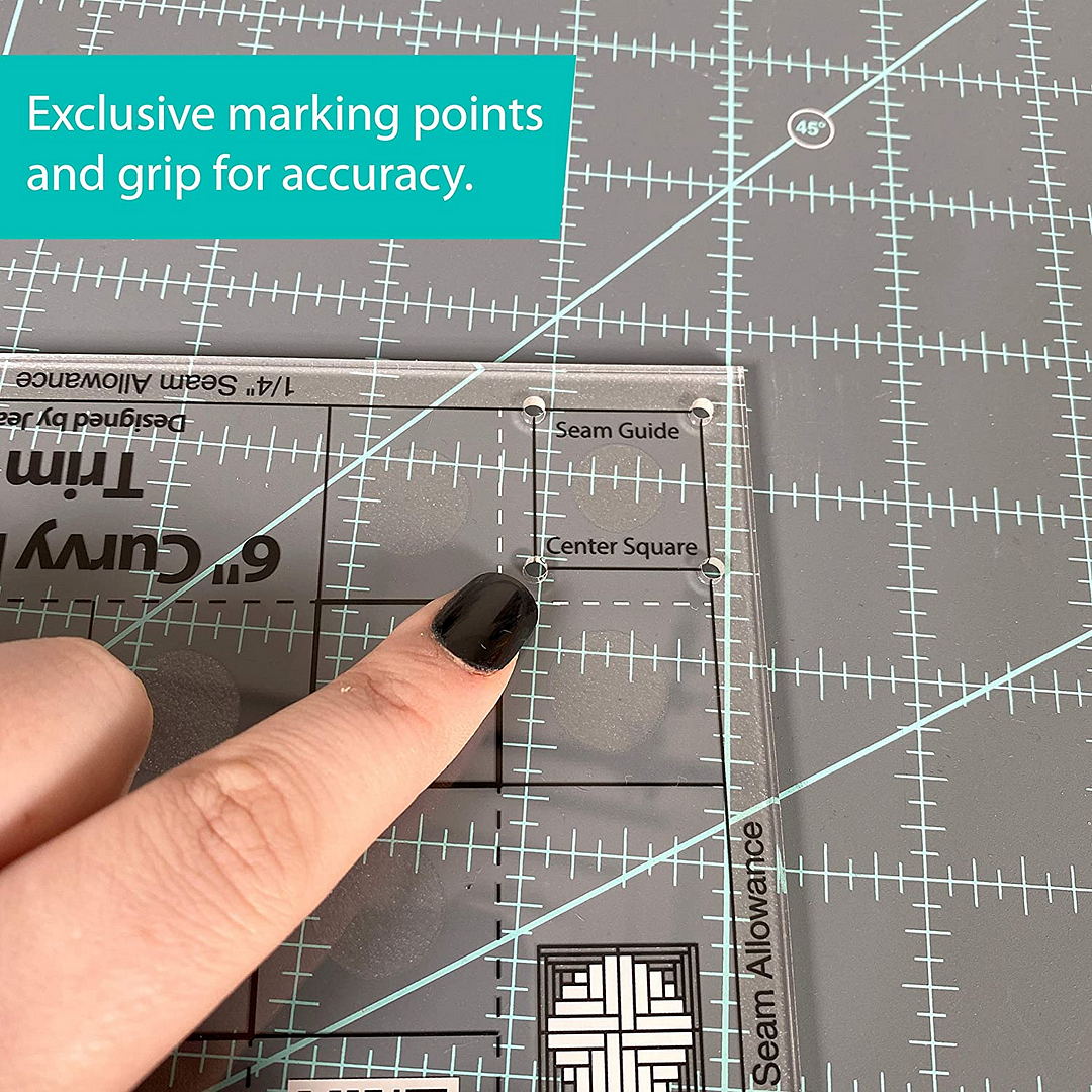 Curvy Log Cabin Trim Tool Finished Blocks Quilt Ruler