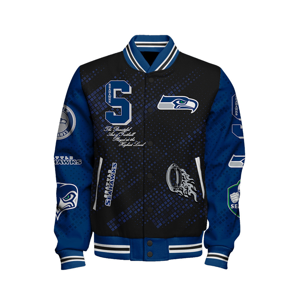Seattle Seahawks National Football League Pattern Varsity Jacket V13