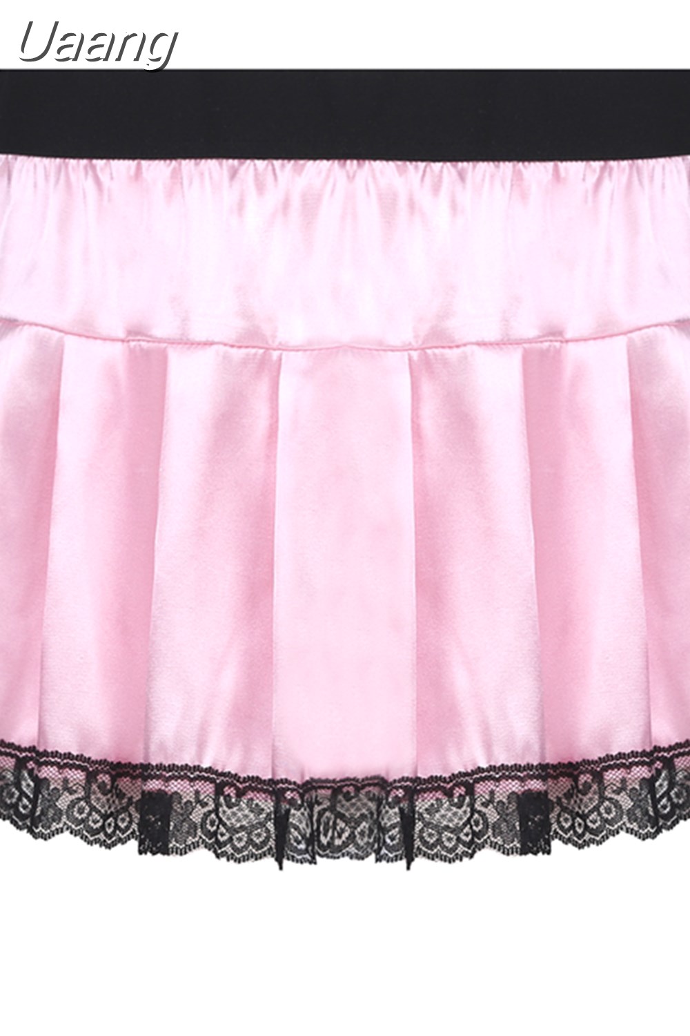 Uaang Mens Lingerie Sissy Crossdresser Costume Lace Trim Pleated Sexy