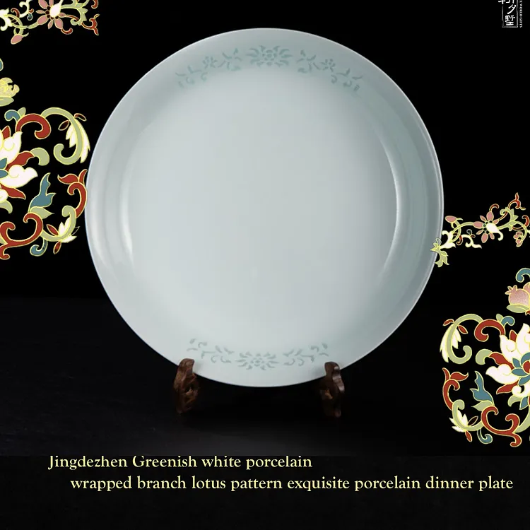 Jingdezhen piercing porcelain dinner plate