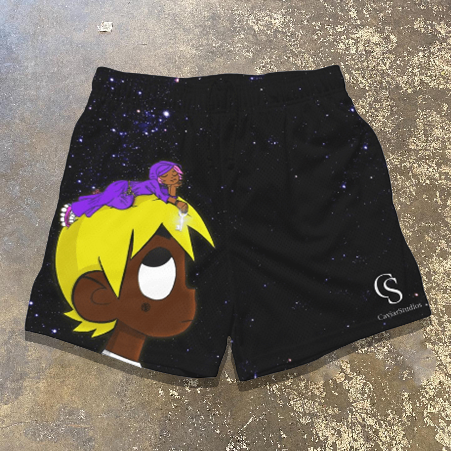 Rap Star Album Mesh Shorts