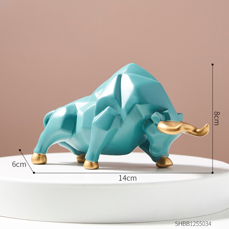 Modern Bullfighting Resin Decoration Bionic Design Animal Model Desktop ...
