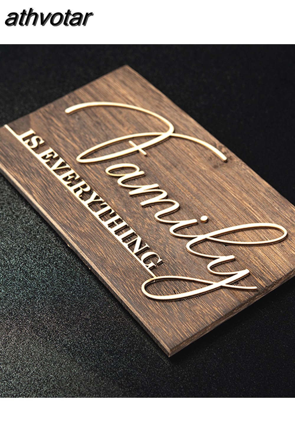 athvotar Family Sign Wood Custom Sign Laser Engraved Wooden Name Tag ...