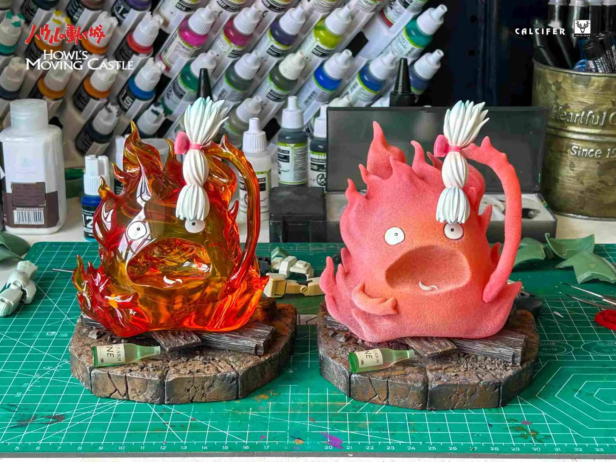 Calcifer with LED - Howl's Moving Castle Resin Statue - White Deer Studio