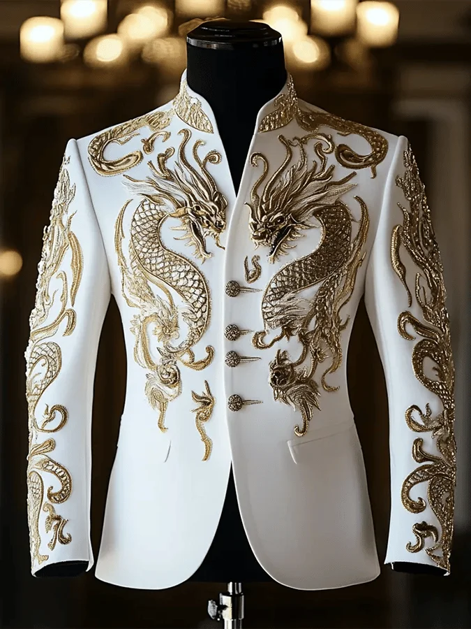 Men's Luxury Stylish Design Single Breasted Pocket Suit