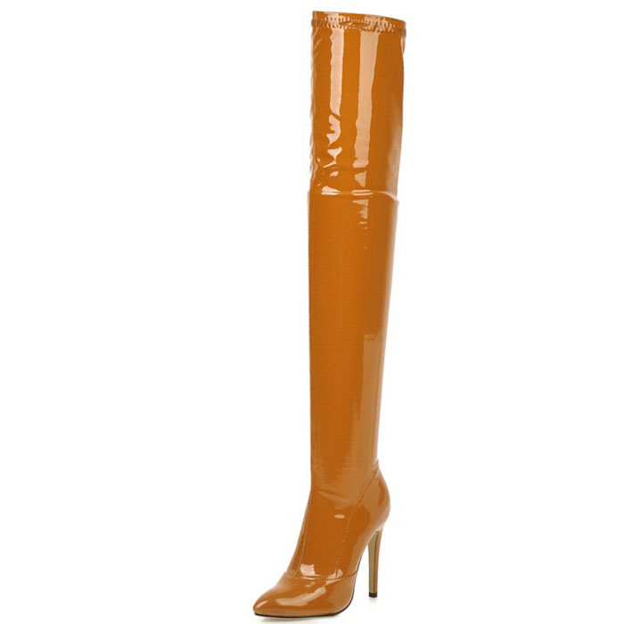 TAAFO High-Heeled Super Long Boots Women Over Knee Thigh High Boots ...