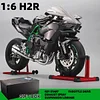 XLG Kawasaki H2R Dynamic Motorcycle Alloy Model 1:6 Large Simulation ...
