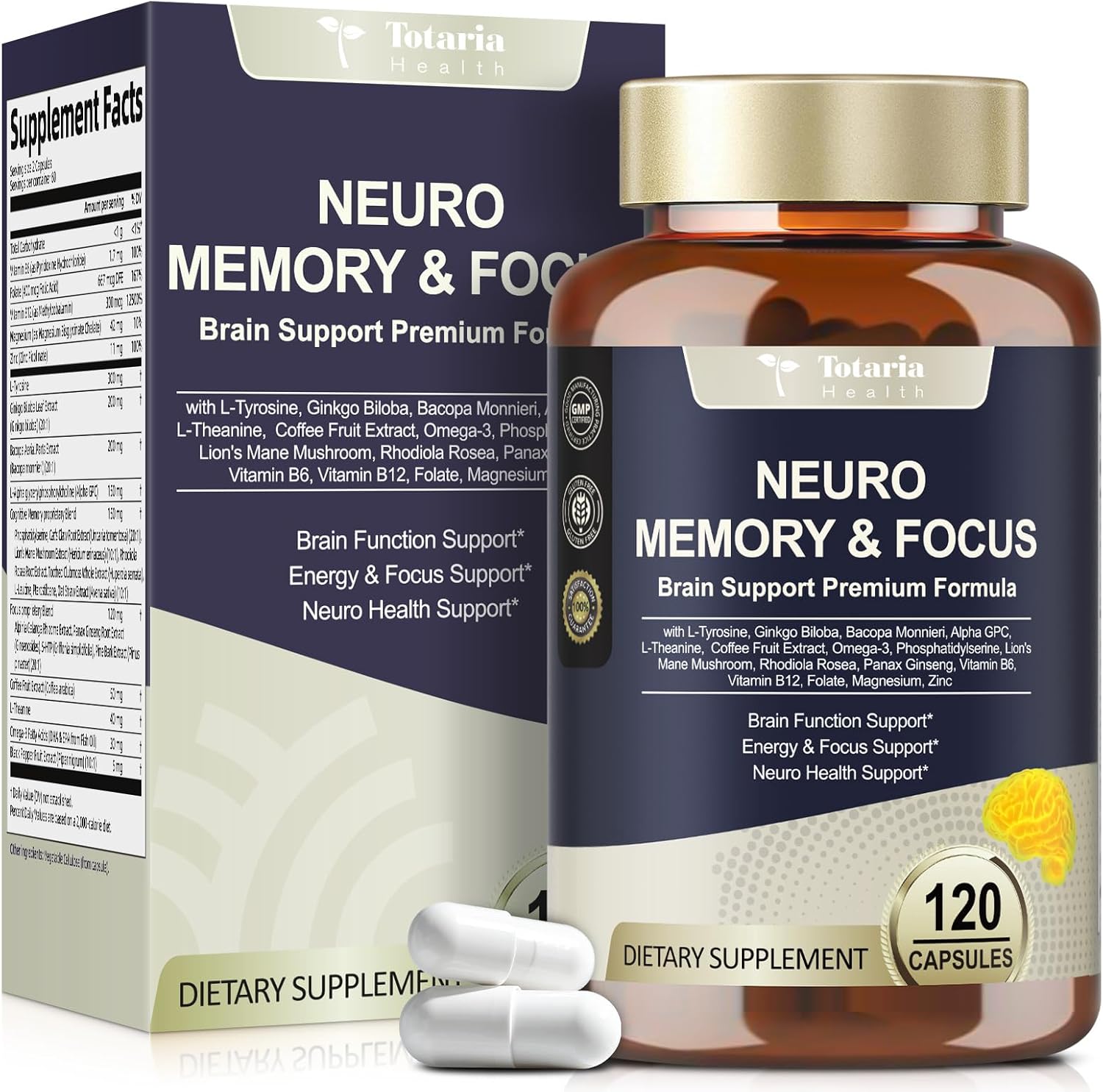 25 in 1 Brain Supplements for Memory and Focus & Neuro Health - Daily ...