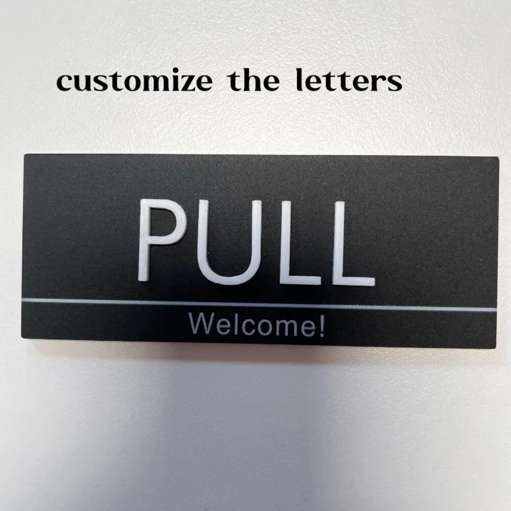 Athvotar Creative Modern Door Sign with Push and Pull Symbol Customize ...