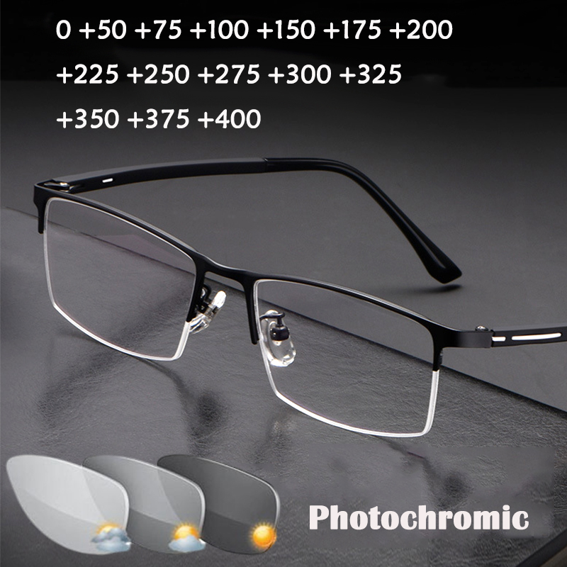 Outdoor Photochromic Reading Glasses Men Women UltraLight Sun ...