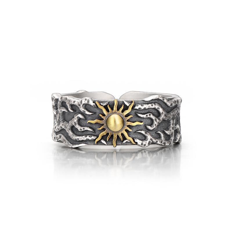 Vintage Personalized Sun Open Ring