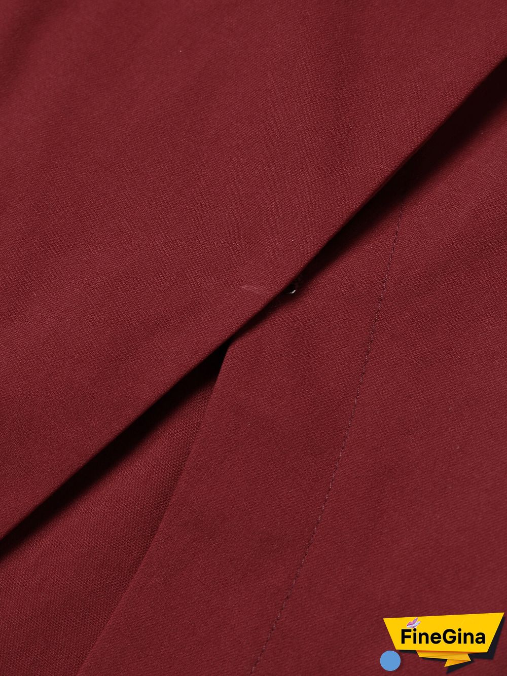 FineGina Solid Belt Slit Mini Invisible Zip Skirt