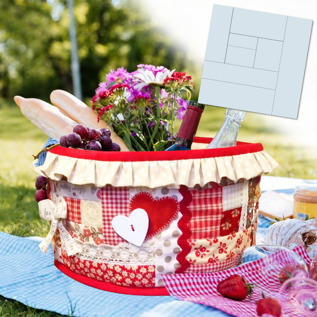 【2022】Round Basket Template-in Recycled Fabric-With Tutorial