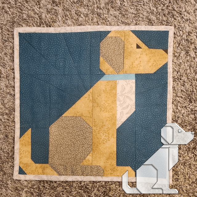 Cute Sitting Puppy Quilt Template Set-With Instructions
