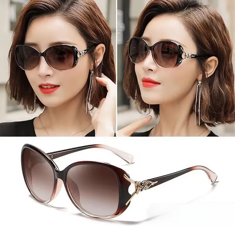Slim Fit Sun Glasses Women Anti Uv Ink Glasses Summer Round Face Large ...