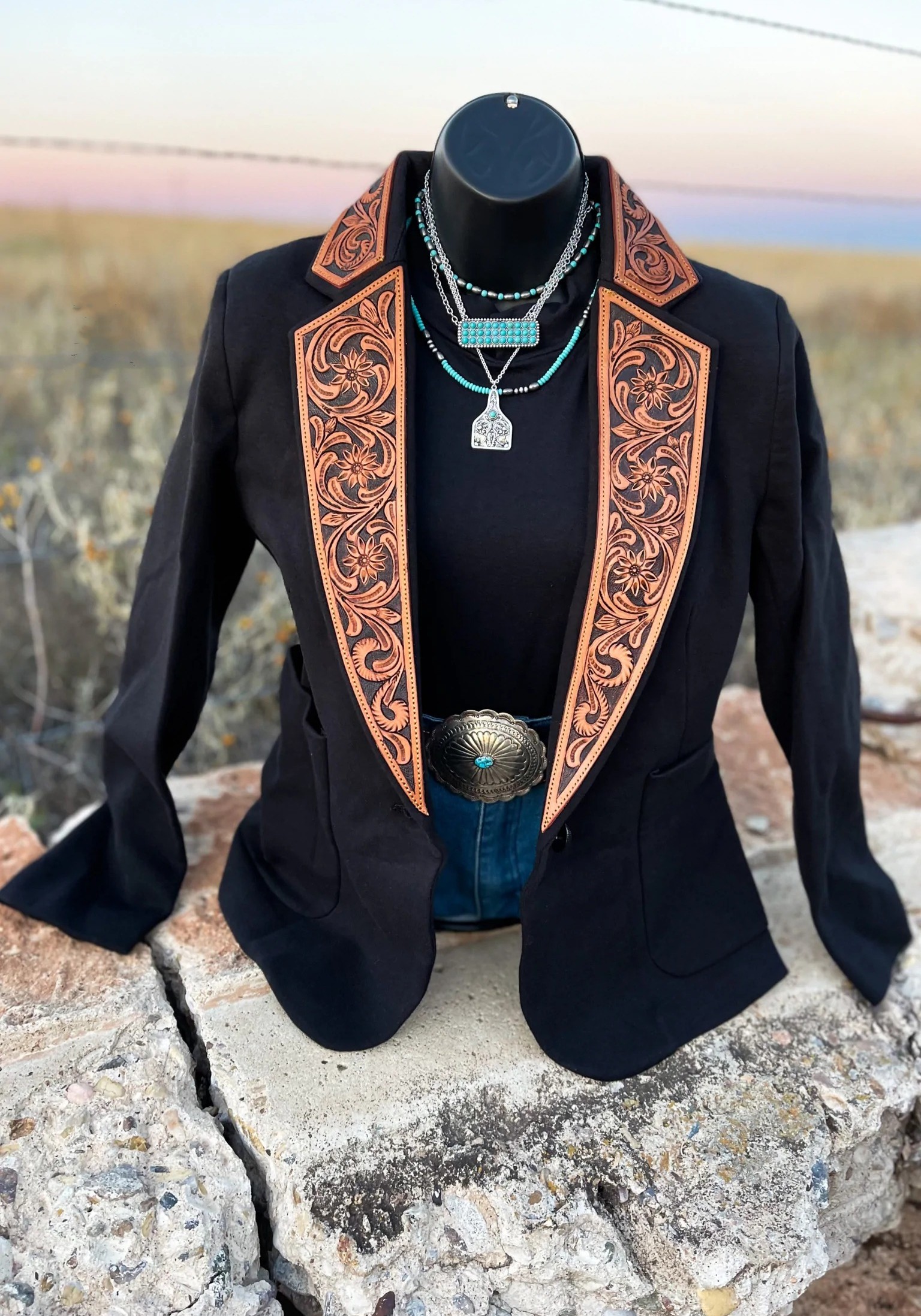 women's retro western style suit jacket