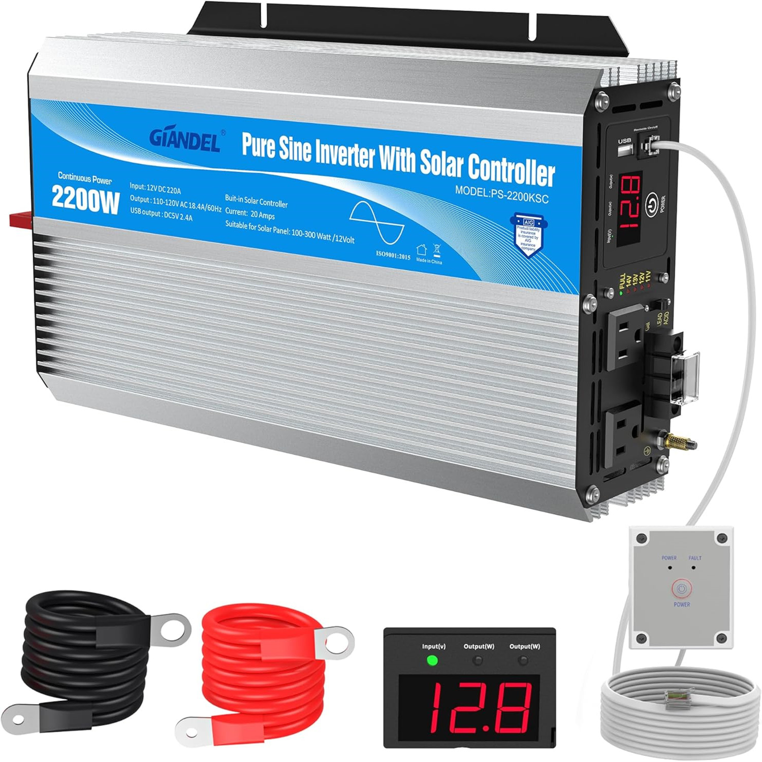 Giandel inverter 2200 W PS-2200KAR-USA (ETL listed) or PS-2200KSC-USA ...