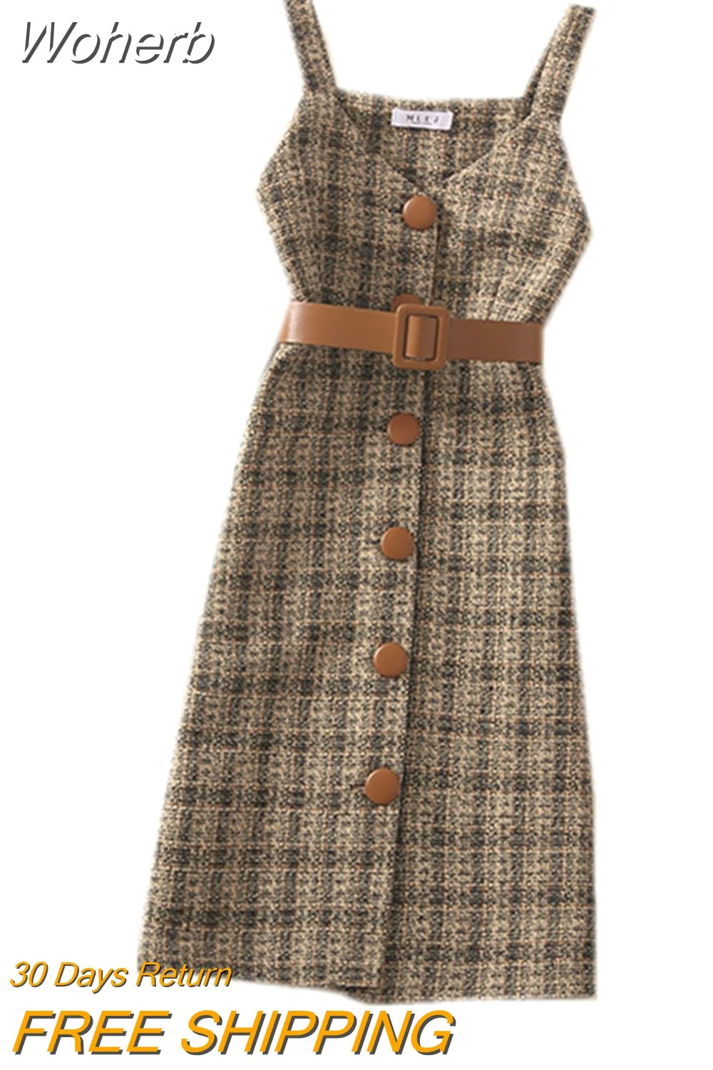 Woherb Piece Dress Set Women Autumn Winter Solid Base Sweater and ...