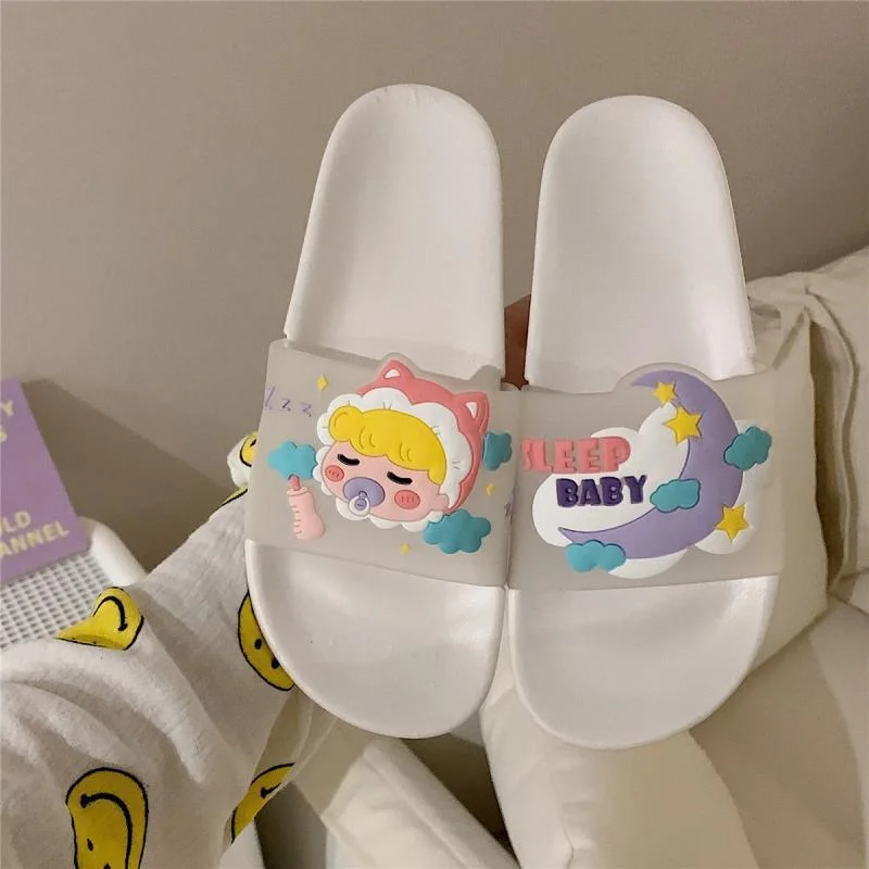 Cartoon Moon Girl Slippers