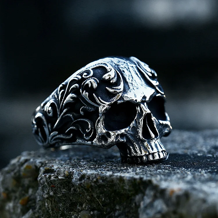 Punk style skull ring