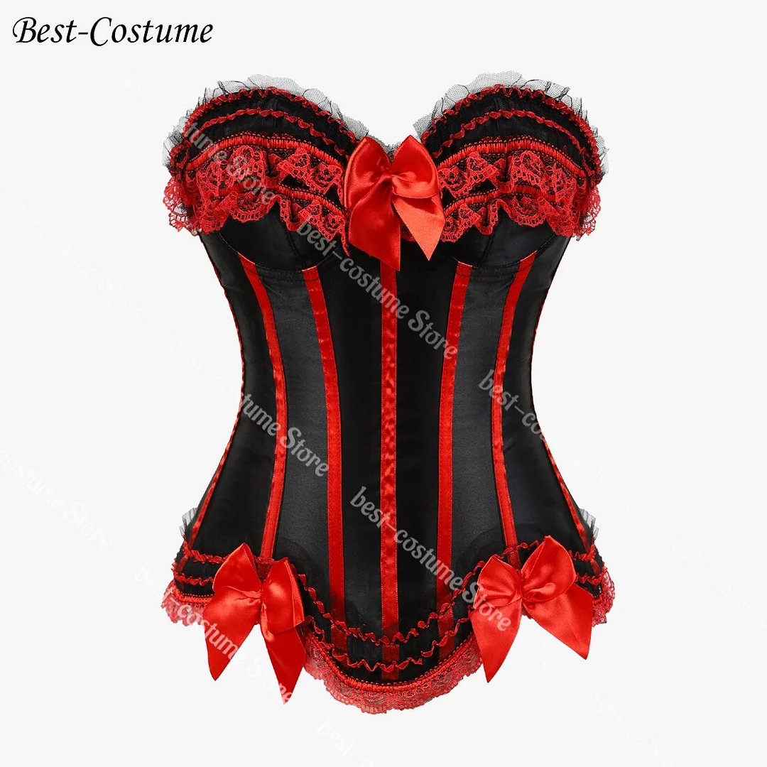 Uaang Top For Women Pink Princess Corset Bustier Side Zipper Vintage