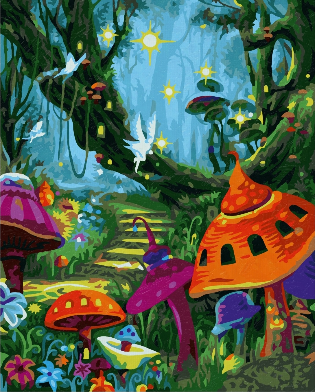 DIY Painting By Numbers | Fantasy forest- 40*50cm