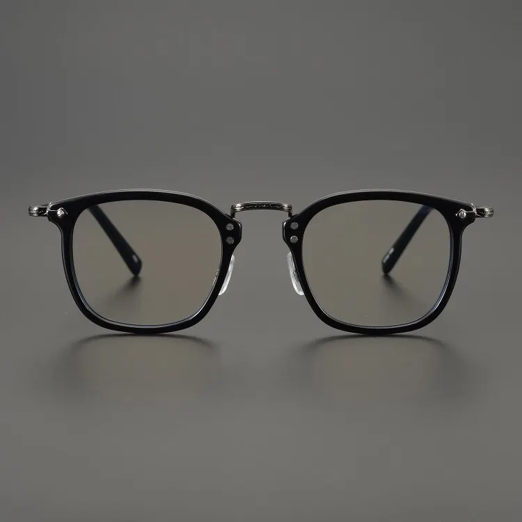 Japanese Handmade Titanium Ultra-light Eyeglasses Men Square ...