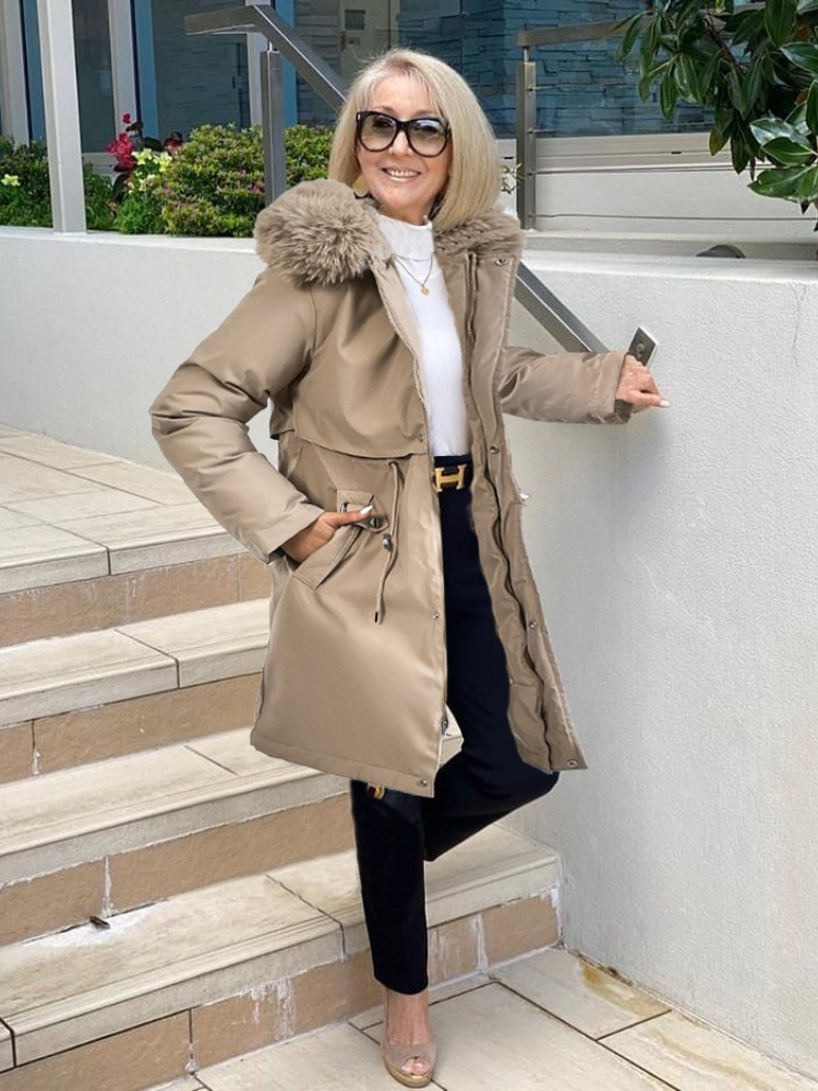 Oversized Parker Down Jacket Winter Jacket For Elderly Women & Senior ...