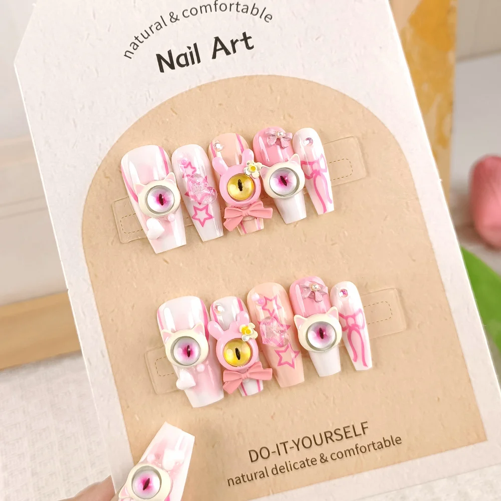 Churchf Churchf 10 Dopamine Beauty Nail Tablets, Little Monster Bow ...