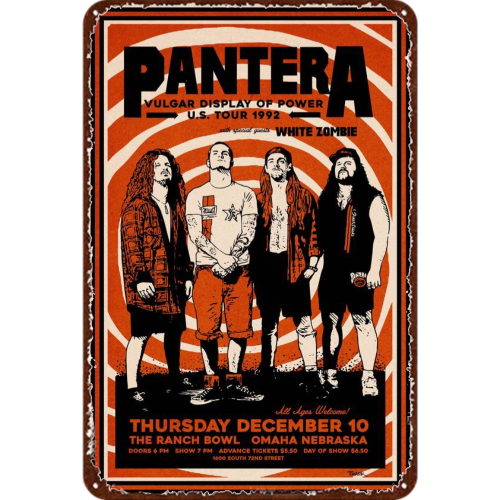 Pantera - Metal Tin Signs(8*12Inch/12*16Inch)