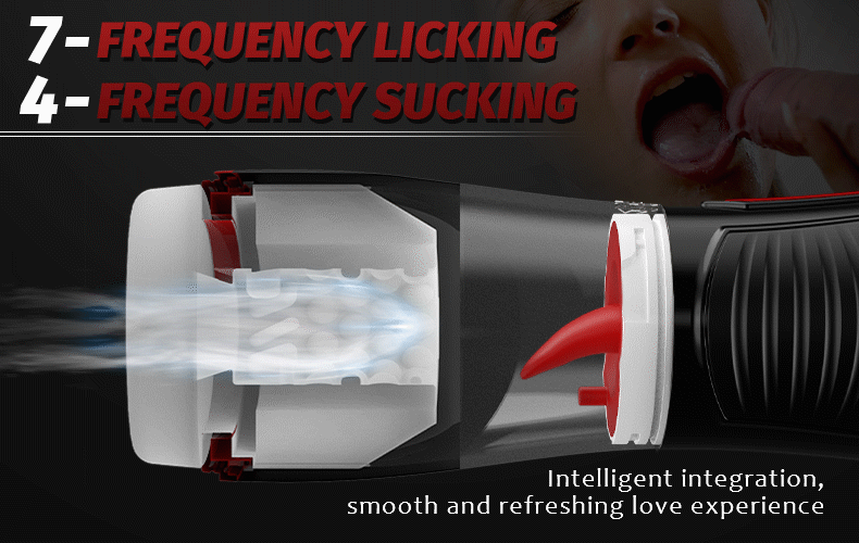 Sucking And Tongue Licking Male Masturbator Cup