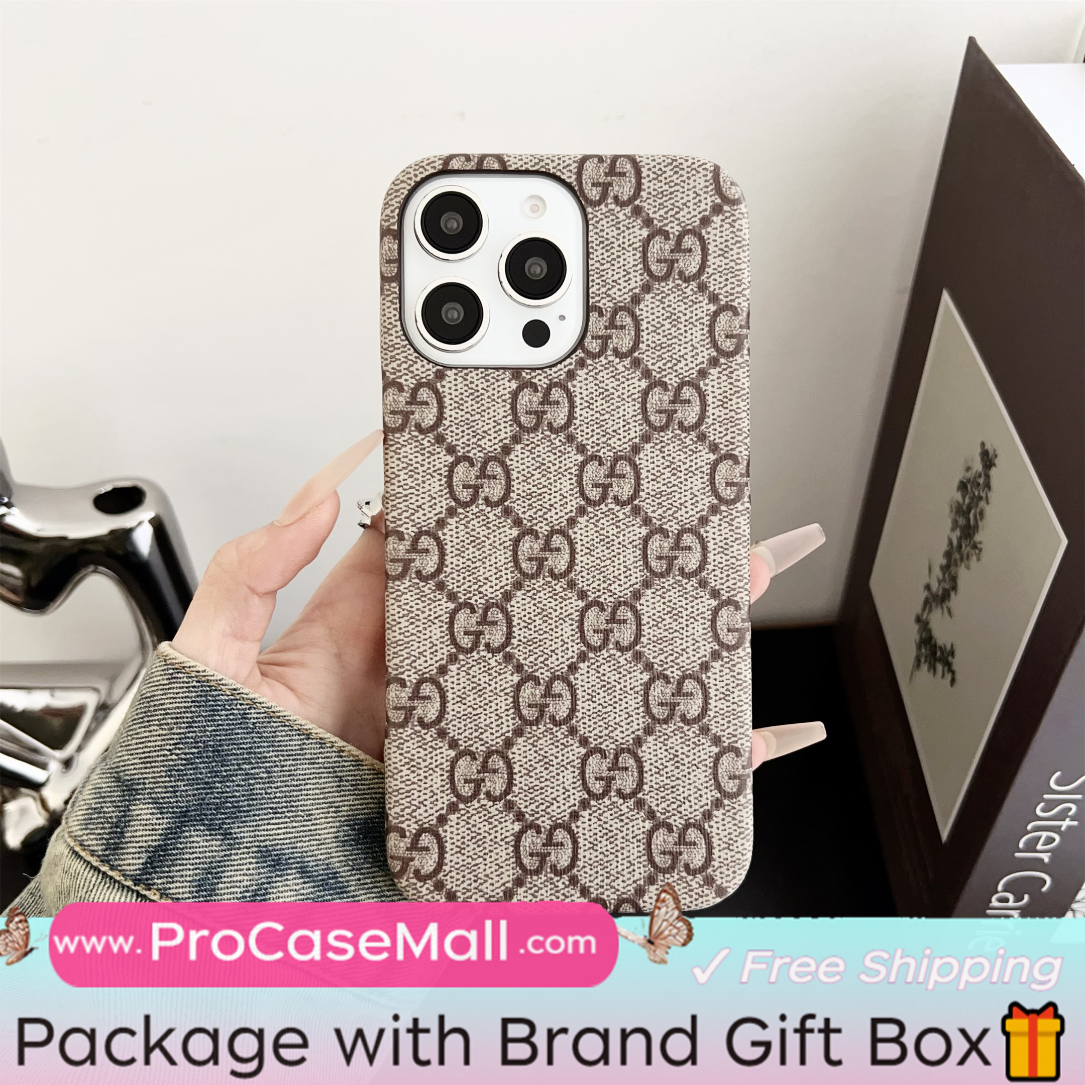 LV & Gucci Official Premium Louis Vuitton Canvas Leather Monogram Gucci ...