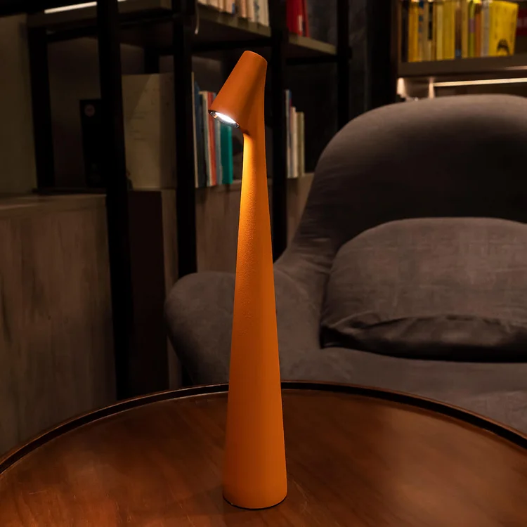 Elegant Slim Conical Stem Table Lamp - Portable & Dimmable LED ...