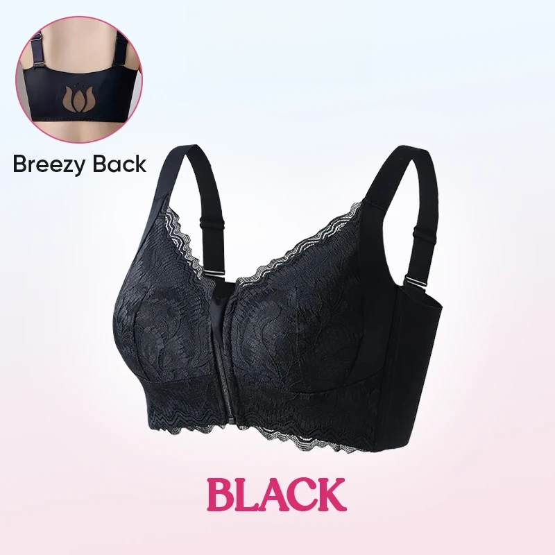 Ella Bra - Ultra Soft Front Zip Wireless Lifting Bra