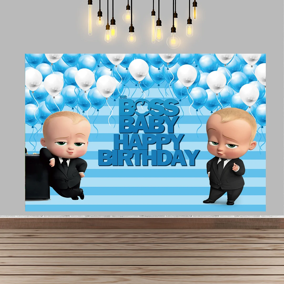 Custom-made Sale Boss Baby Vinyl Birthday Backdrop