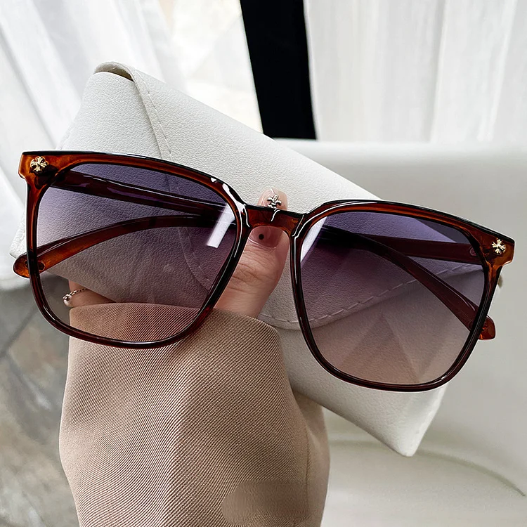 New Square Large Frame Sunglasses TR Ultra Light and High-end Sun ...