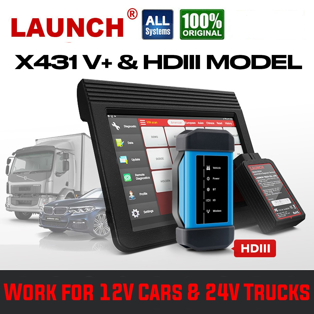 LAUNCH X431 V+ & HD III Heavy Duty Diesel Truck OBD2 Diagnostic tool