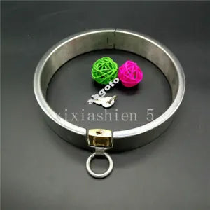 Stainless Steel 3cm High Posture Neck Restraint Collar Cuffs Shackle ...