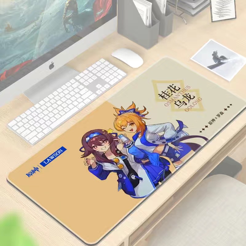 Genshin Toys Lawson x Genshin Mouse Pad Hu Tao & Yoimiya (Big)