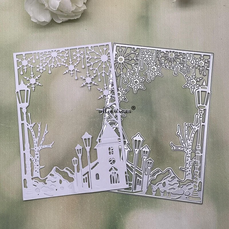 Athvotar castle rectangular frame DIY Craft Metal Cutting Die Scrapbook ...