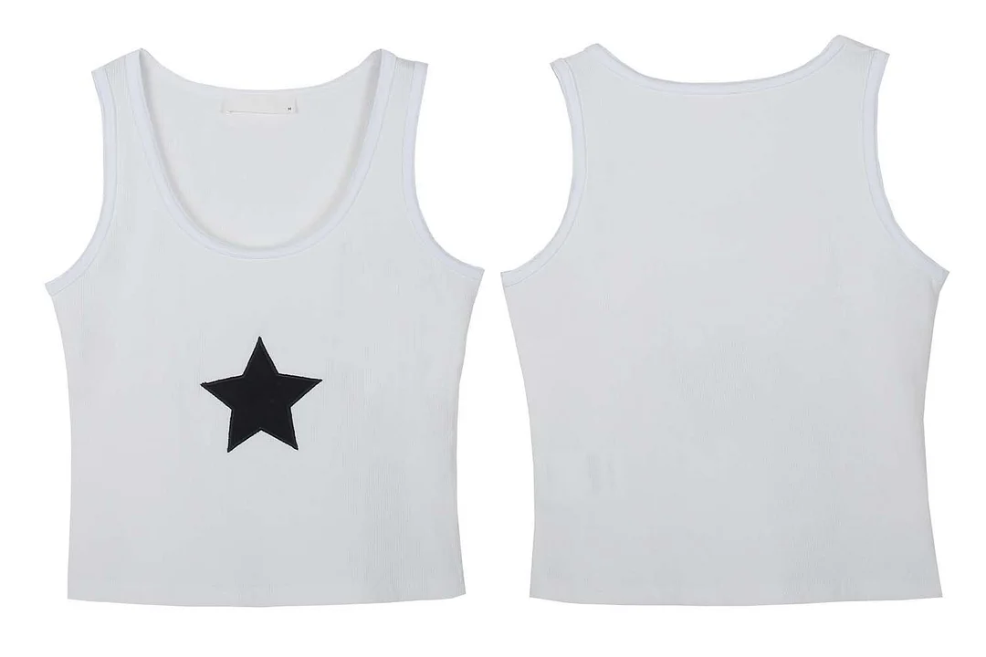 STAR EMBROIDERED TANK TOP